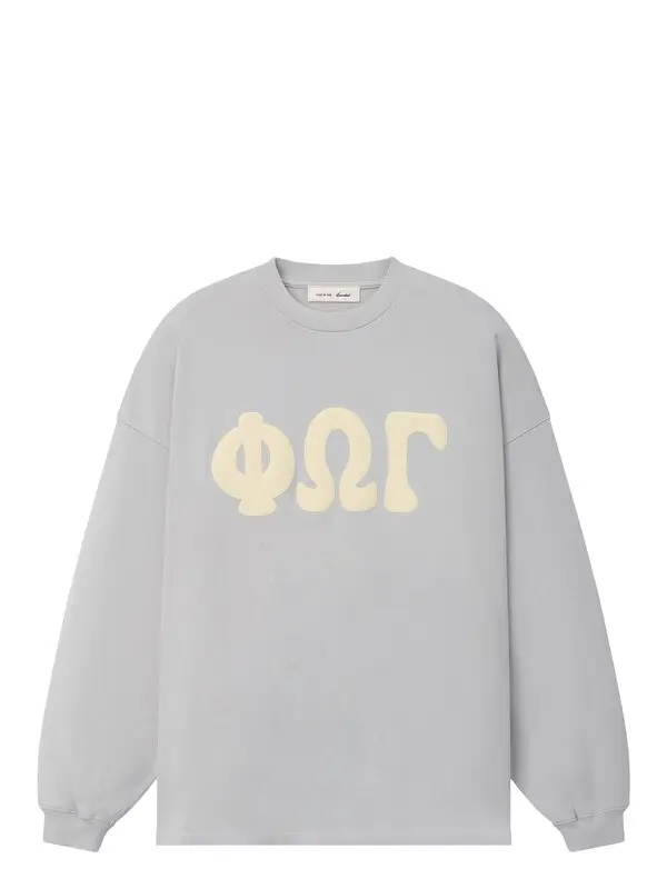 Fear Of God Heavy Jersey Merch Long Sleeve Tee 'washed Overcast - Grey