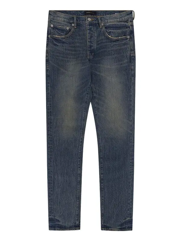 PURPLE BRAND Skinny Crackle Coated Jeans 'mid Indigo - Blue
