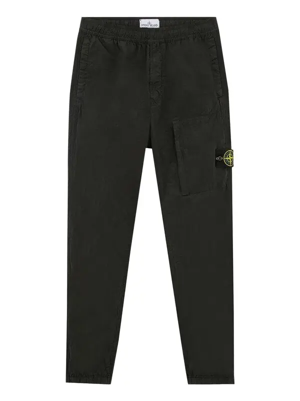 Stone Island Compass-badge Tapered Leg Trousers - Black