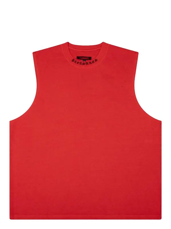 PLEASURES Sorrow Sleeveless T-shirt 'tomato - Red