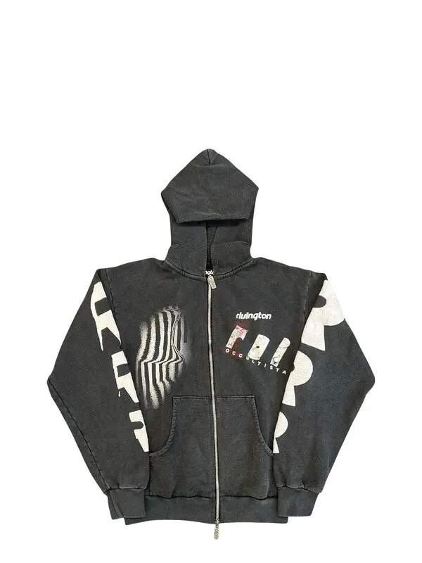 RIVINGTON ROI REBIS Apocrypha Pious Zip Hoodie 'mechanic - Black