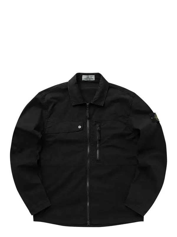 Stone Island Stretch Overshirt - Black