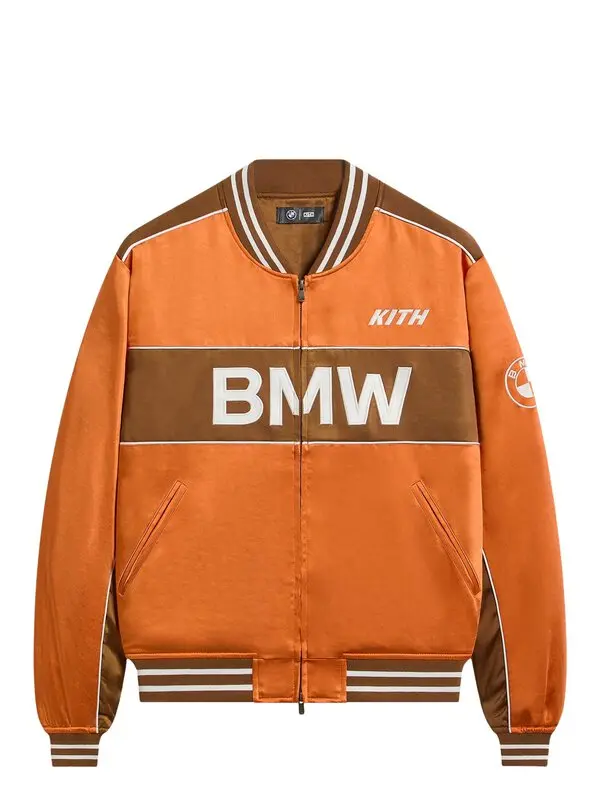 Kith For Bmw Souvenir Moto Jacket 'sunglow - Orange
