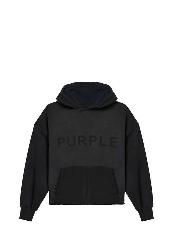 PURPLE BRAND Shadow Wordmark Oversized Hoodie - Black