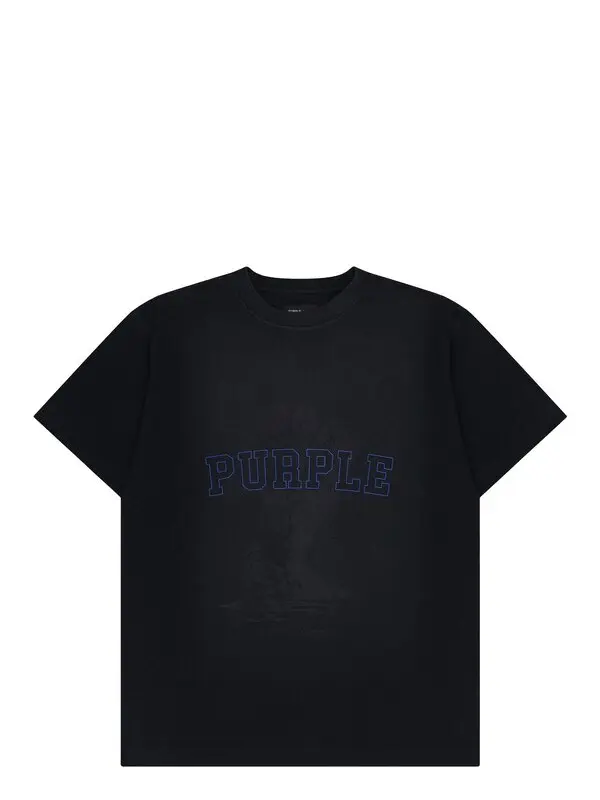 PURPLE BRAND Textured Sky High Tee - Black