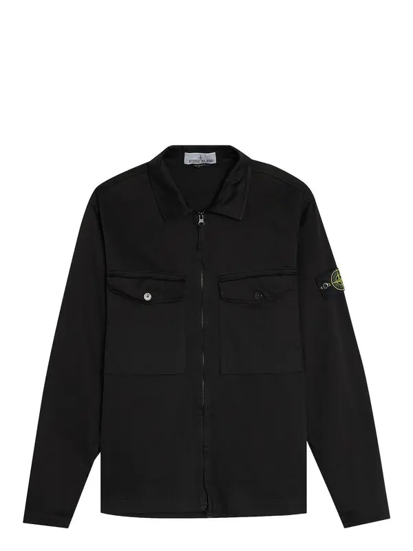 Stone Island Satin Overshirt - Black