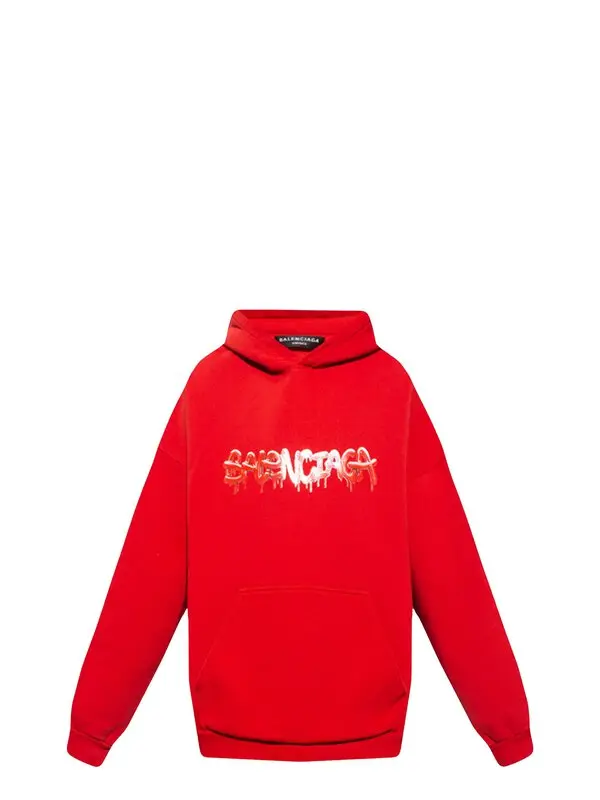 Balenciaga Wide Fit Hoodie 'cardigen - Red