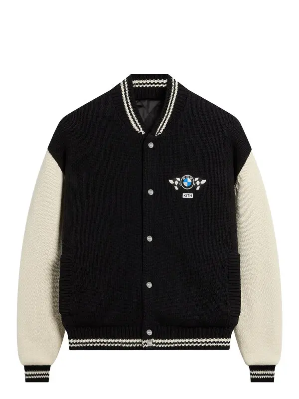 Kith For Bmw Porter Knit Varsity Jacket - Black