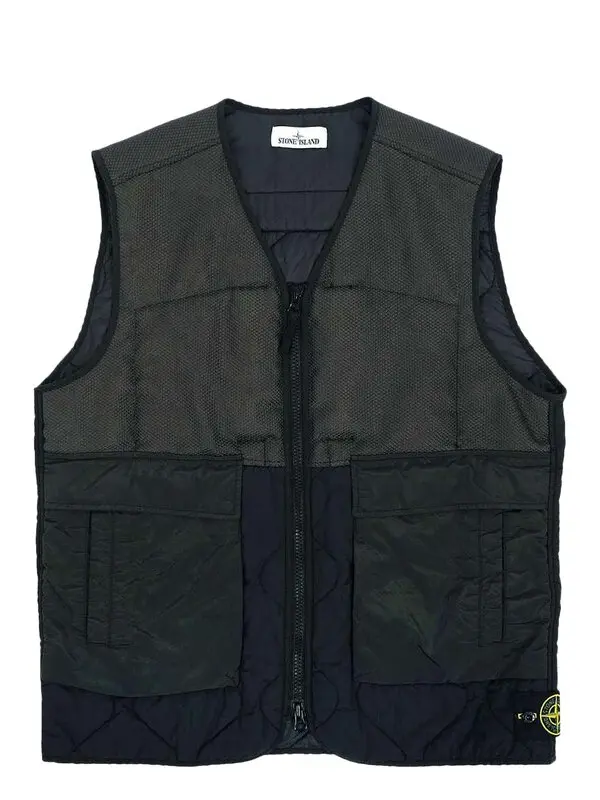 Stone Island Jacket Without Sleeves - Black