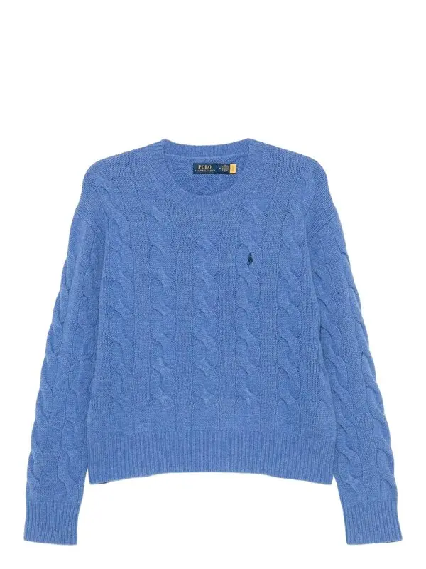Polo Ralph Lauren Cable Knit Wool And Cashmere Sweater - Blue