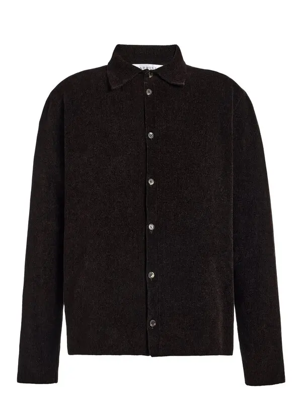 Gabriela Hearst Toynbee Knit Polo In Silk - Chocolate