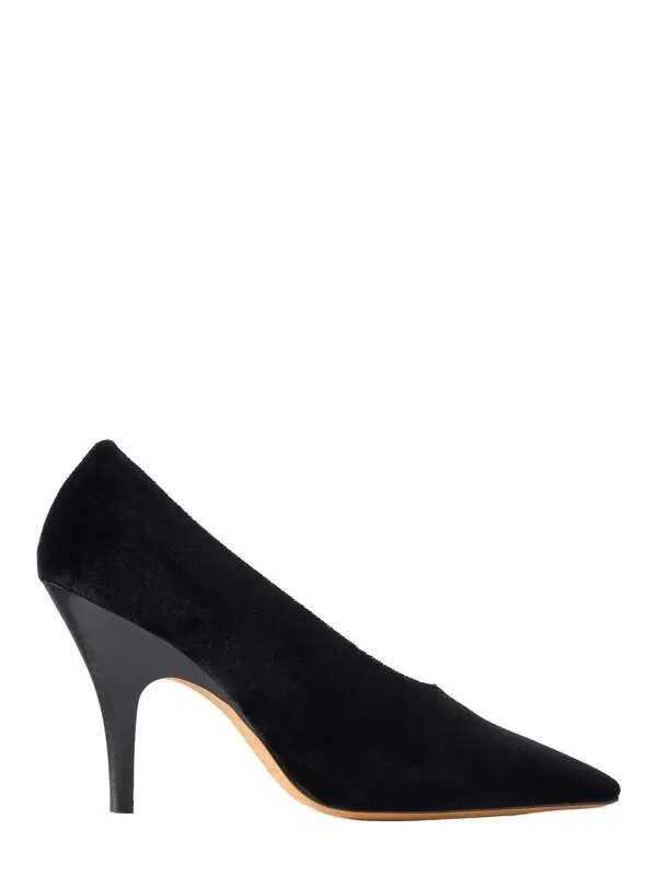Le Monde Beryl Petra Cotton-velvet Pumps - Black