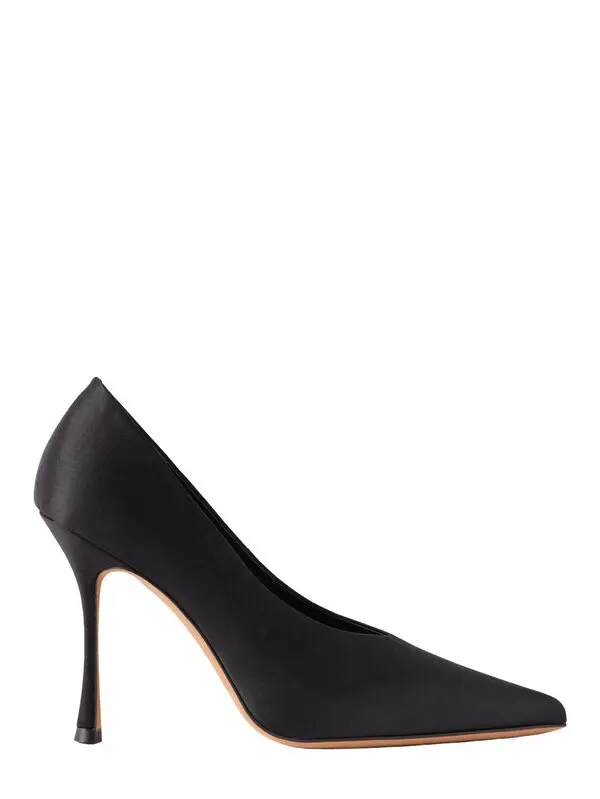 JUDE Kiss 105 Satin Pumps - Black