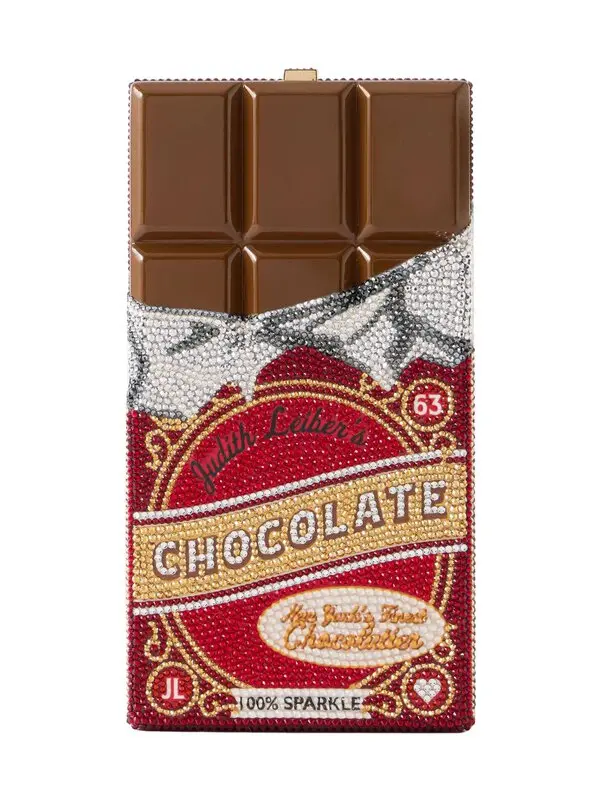 Judith Leiber Milk Chocolate Crystal-embellished Clutch - Red