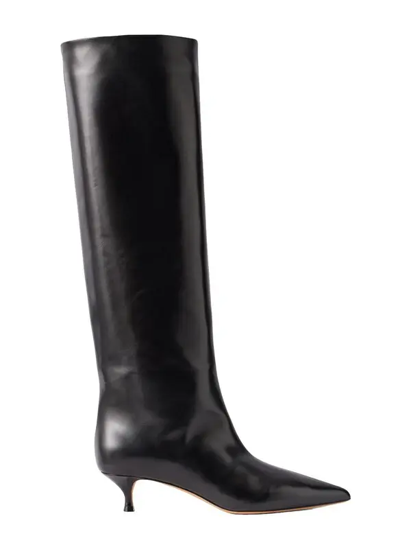 Le Monde Beryl Leather Knee-high Boots - Black