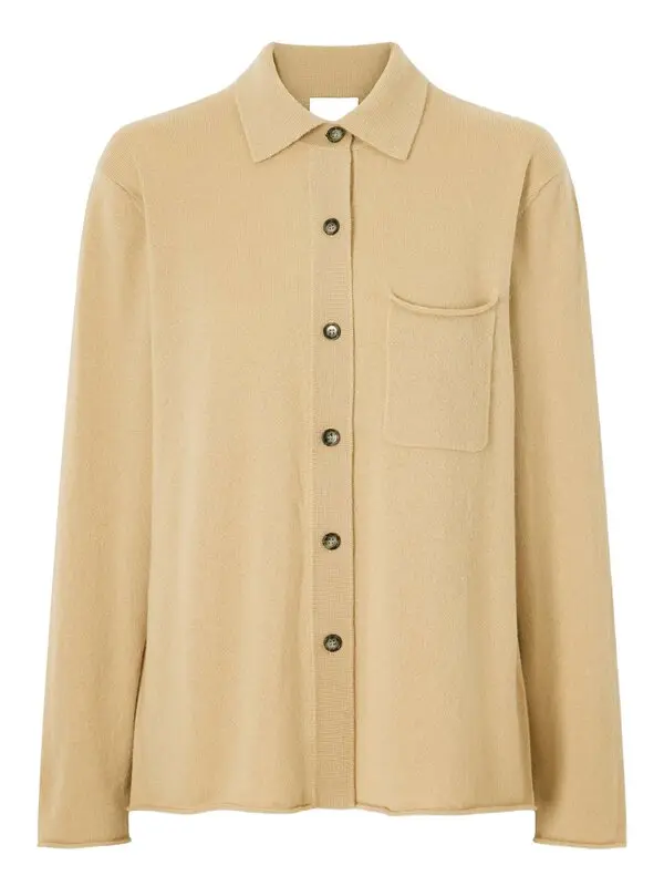 ALLUDE Cashmere Cardigan - Camel