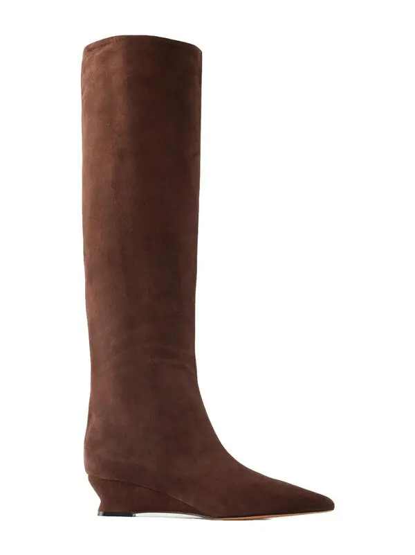 Le Monde Beryl Suede Knee-high Boots - Brown
