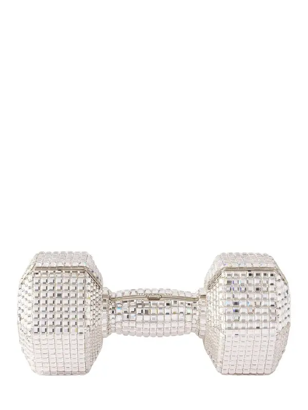 Judith Leiber Disco Crystal-embellished -tone Clutch - Silver