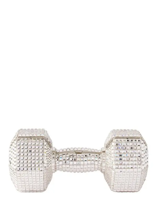 Judith Leiber Disco Crystal-embellished Clutch - Silver