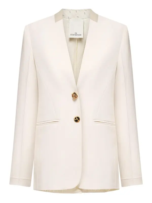 DI STAVNITSER The Signature Virgin Wool Jacket - Ivory
