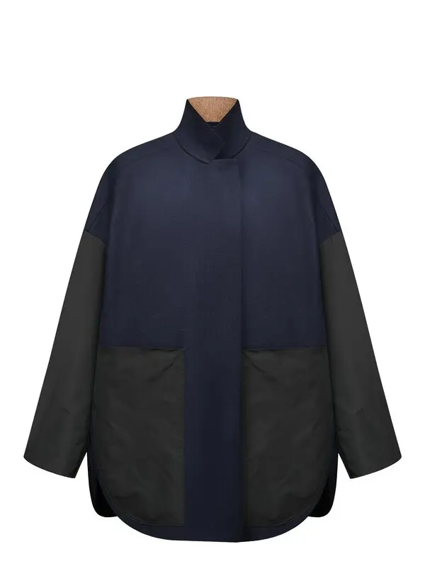 DI STAVNITSER T Shirt Wool-blend Coat - Navy