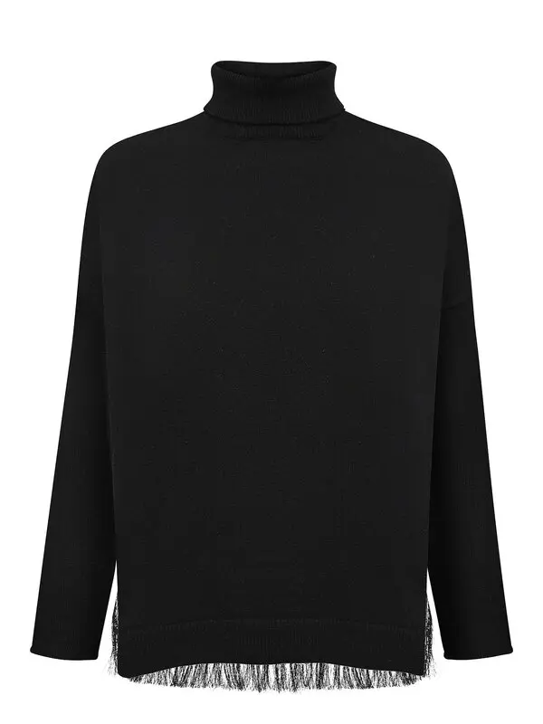 DI STAVNITSER Fringe Cashmere-wool Top - Black