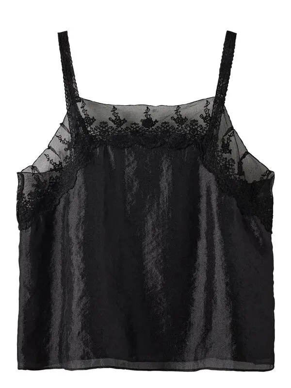 THE GARMENT Gilian Flower Top - Black