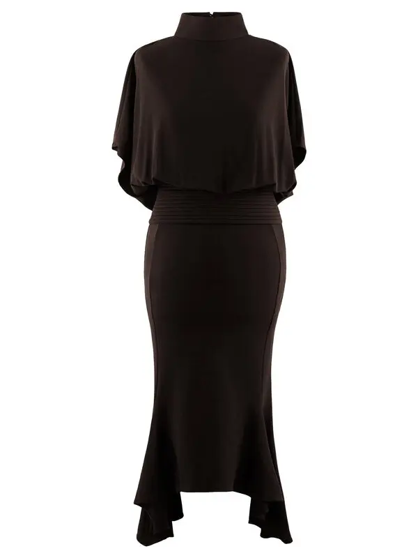 Arakii Jersey Mist Midi Dress - Brown