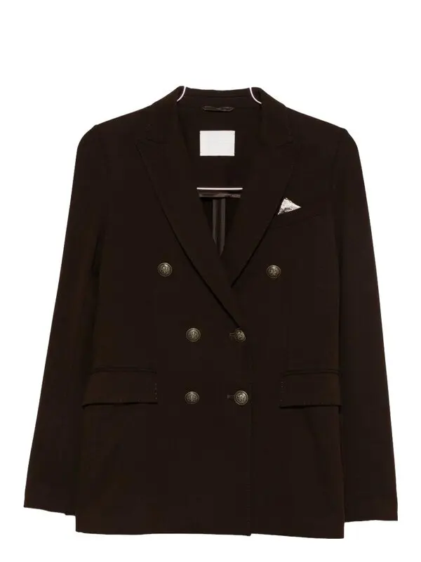 CIRCOLO 1901 Cotton Double-breasted Jacket - Brown