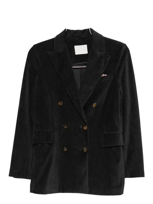 CIRCOLO 1901 Cotton Double-breasted Jacket - Blue