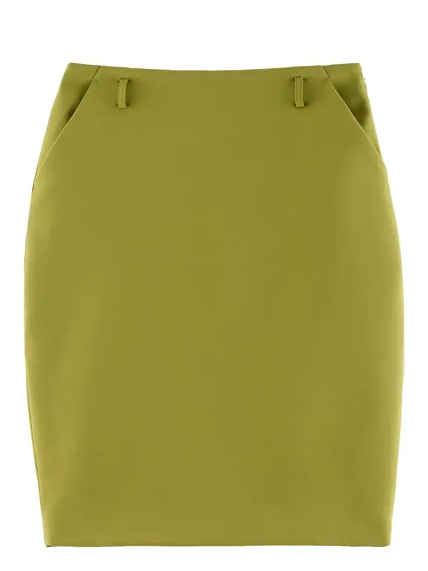 Arakii High Waist Pencil Skirt - Olive