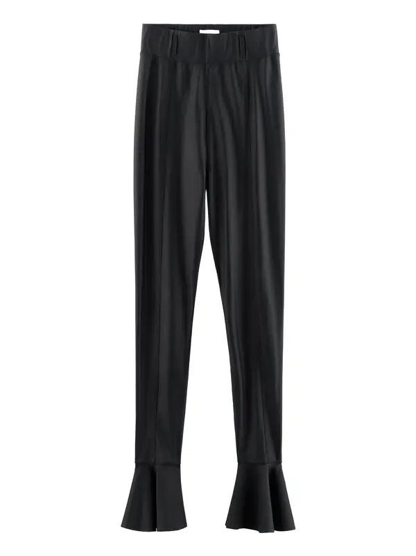 Arakii Shiny Ruffle Tights - Black