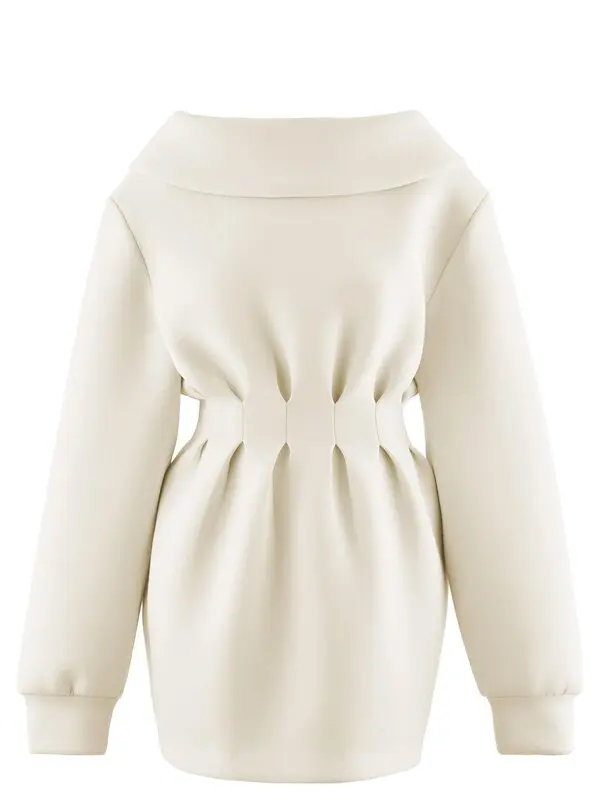 Arakii Wide Collar Mini Dress - Ivory