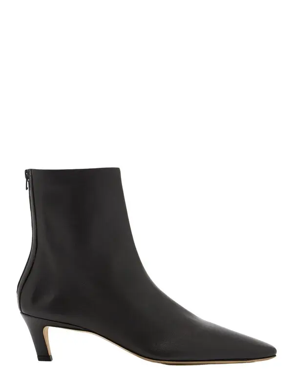 TOTEME Mid-heel Leather Ankle Boots - Brown