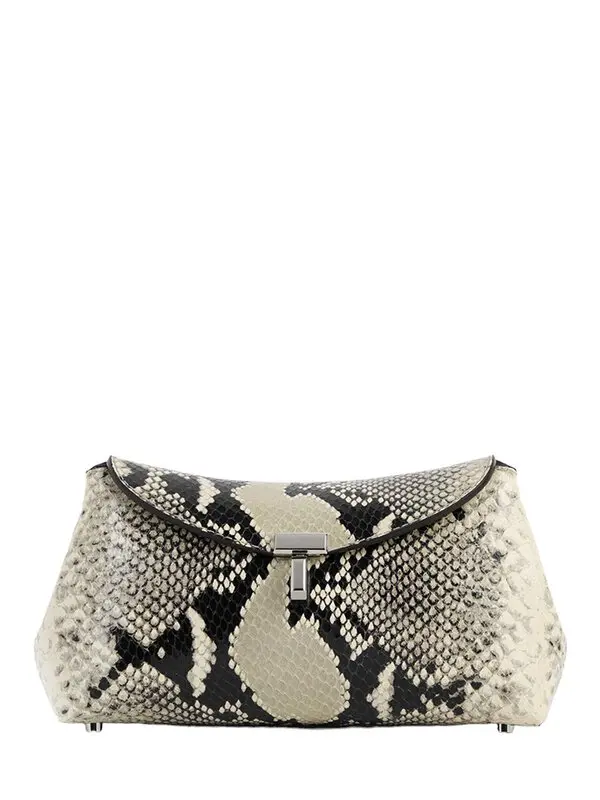 TOTEME Mini T-lock -embossed Leather Clutch - Python