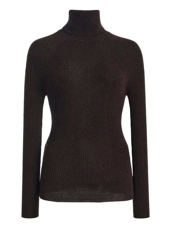 DL1961 Merino Wool Turtleneck Sweater - Brown