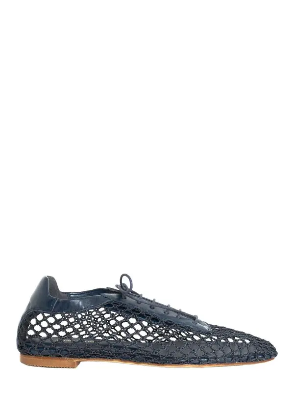 ANDREA GOMEZ Antonia Mesh Oxford Flats - Blue