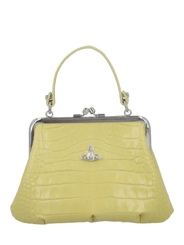VIVIENNE WESTWOOD Leather Shoulder Bag With Signature Orb Hardware - Green