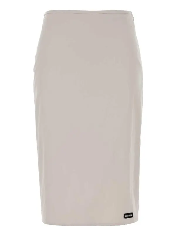 Miu Miu Stretch Poplin Skirt - White