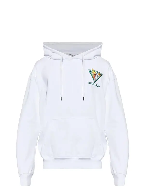 Casablanca Organic Cotton Loopback Hoodie - White