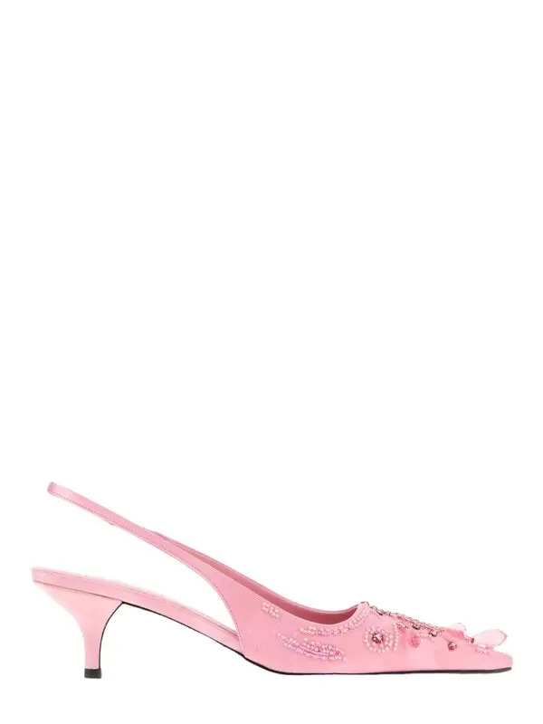 Prada Satin Pump With 5 Cm Heel - Pink