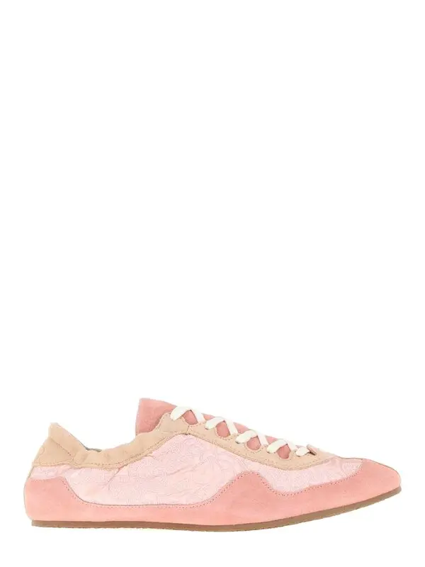 Cecilie Bahnsen Suede-trim Fabric Sneaker For - Pink