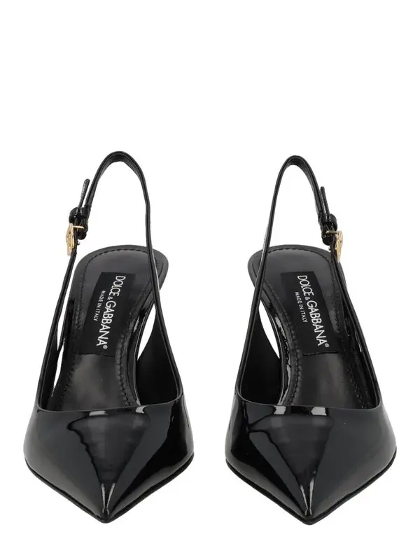 Dolce & Gabbana Logo Slingback Heels - Black