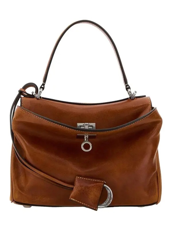 Balenciaga Caramel Leather Mini Rodeo Handbag - Camel