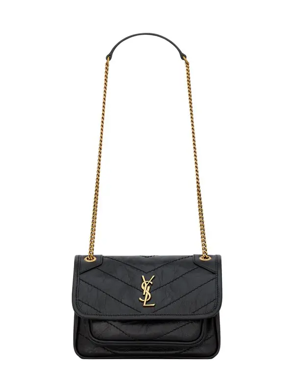 Saint Laurent Quilted Leather Shoulder Bag - Nero