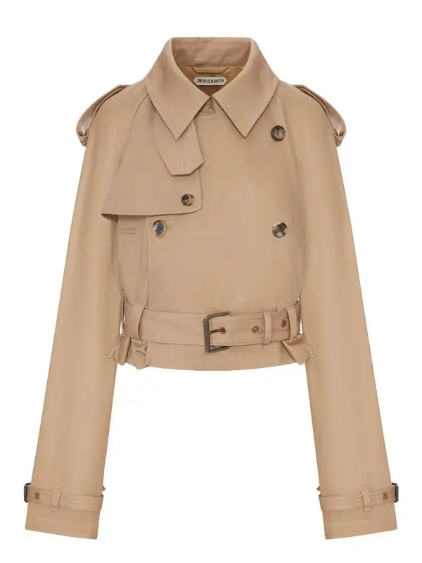 JW Anderson J.w.anderson Cropped Trench In Beige - Cream