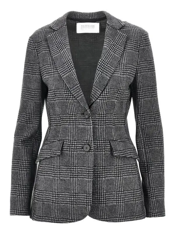 Harris Wharf London Check-print Blazer - Grey