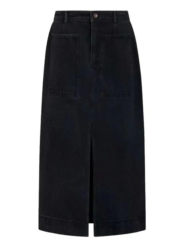 MARIE OLIVER Leighton Front-slit Midi Skirt - Grey