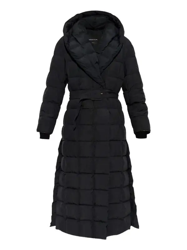 Fabiana Filippi Belted Long Down Coat - Black