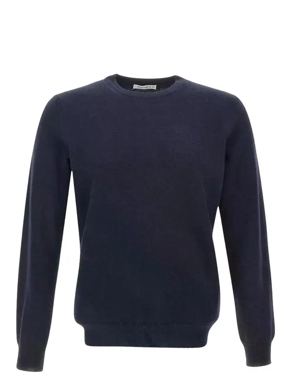 KANGRA Crew-neck Knitted Sweater - Blue